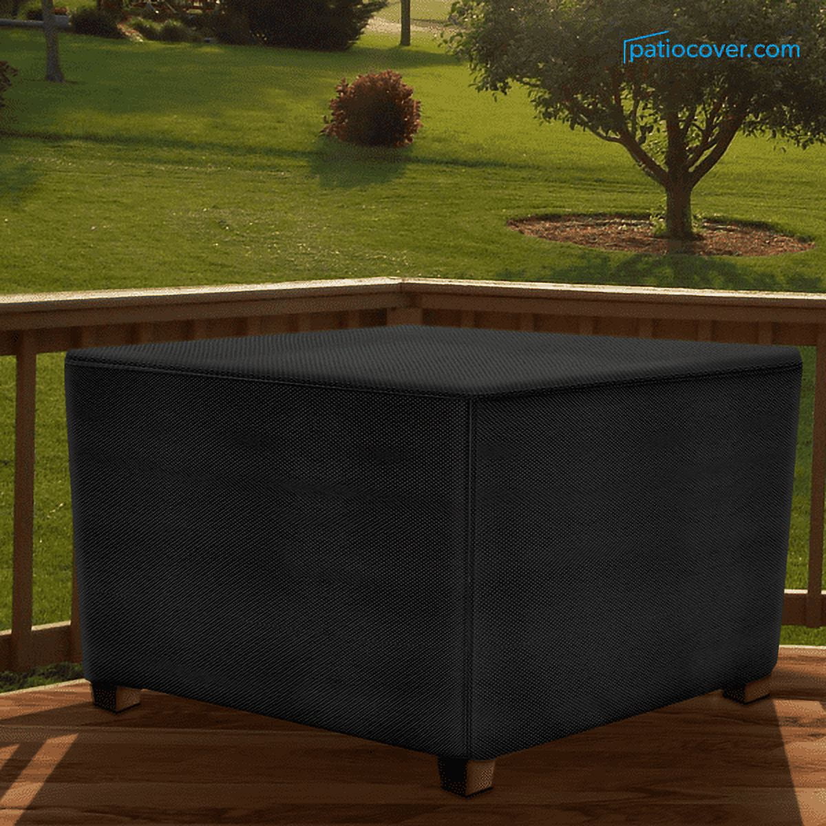 Patio Large Waterproof Ottoman Cover - Outdoor Square Side Table Covers ...