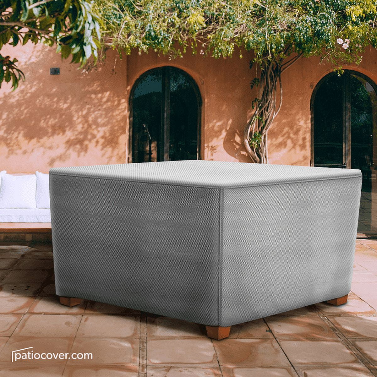 Patio Large Waterproof Ottoman Cover - Outdoor Square Side Table Covers ...