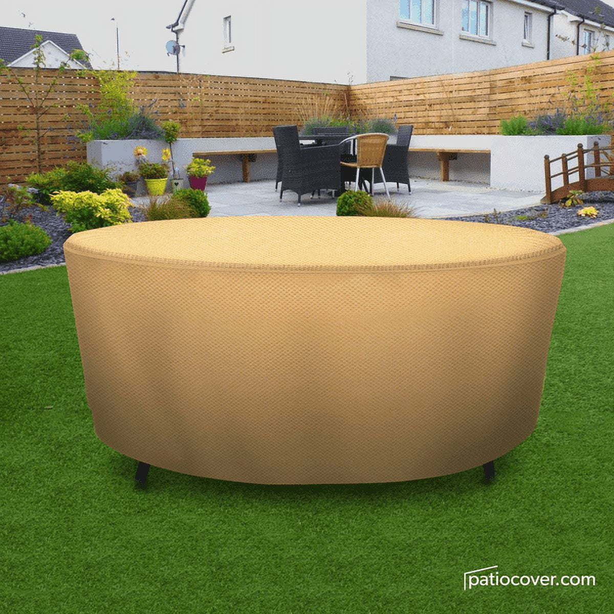 Patio Large Waterproof Table Cover - Outdoor Round Side Table Covers ...