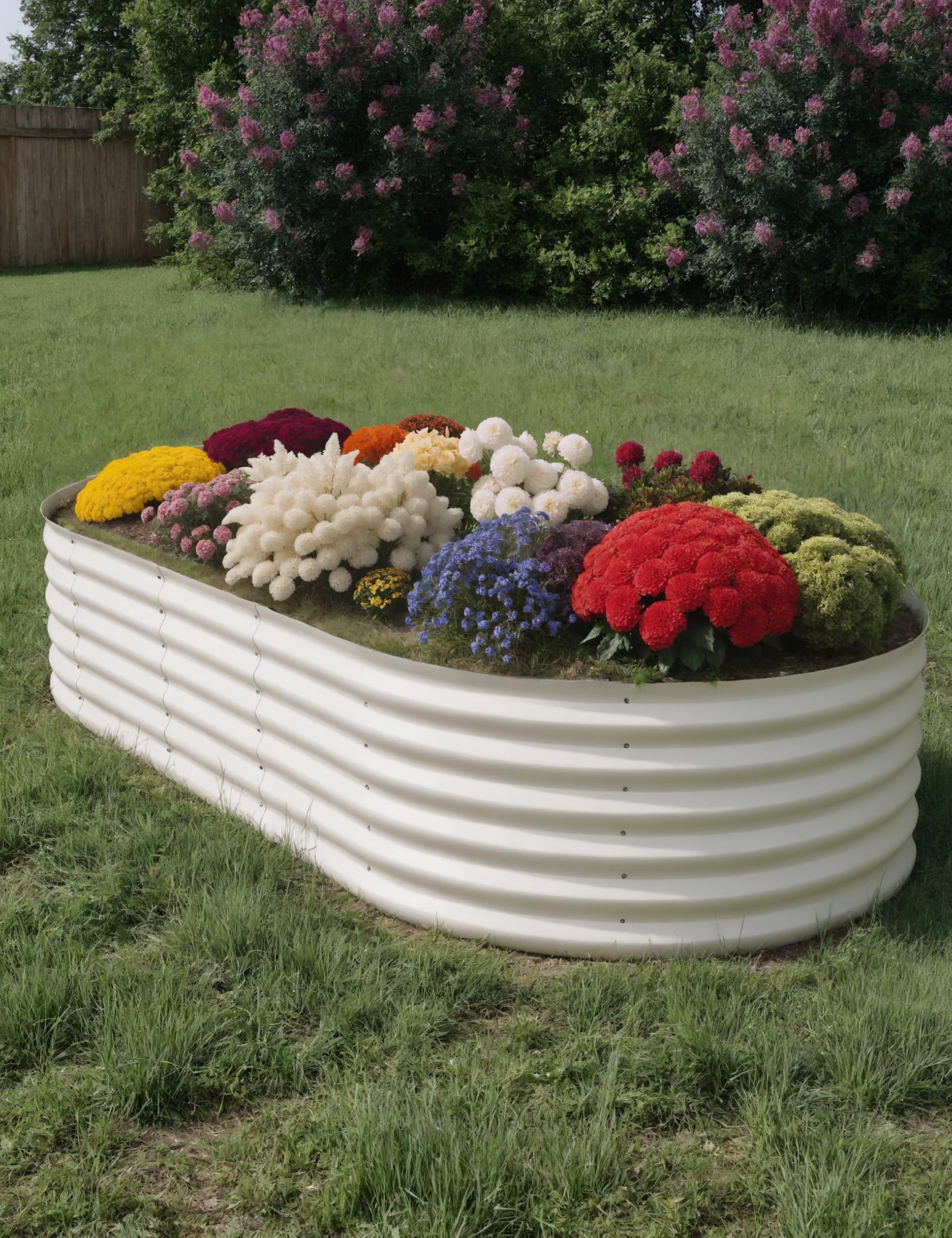 Patio Lawn 10x4x1.5ft Raised Garden Bed,Galvanized Raised Planter Boxes ...