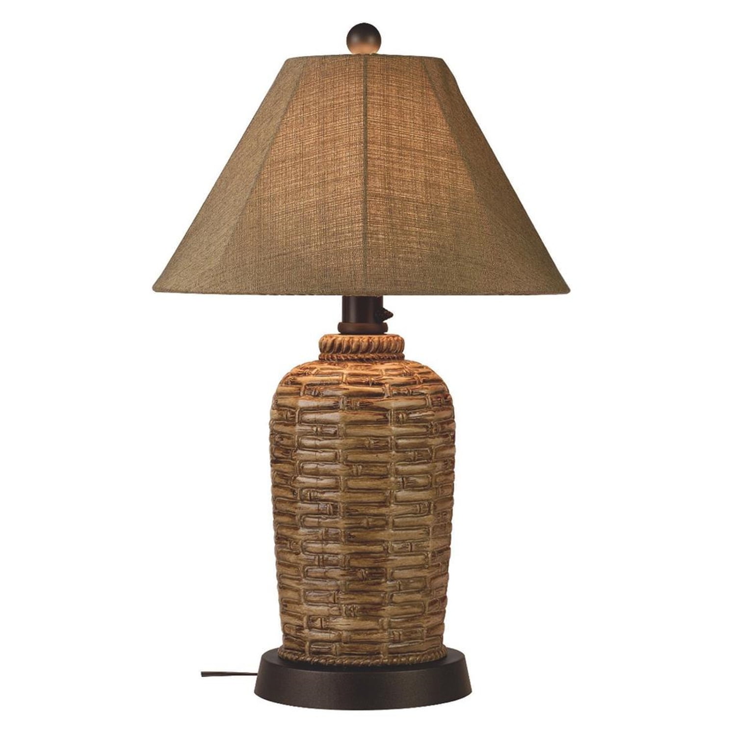 South Pacific Outdoor Table Lamp 45933 with Sesame Sunbrella Shade ...