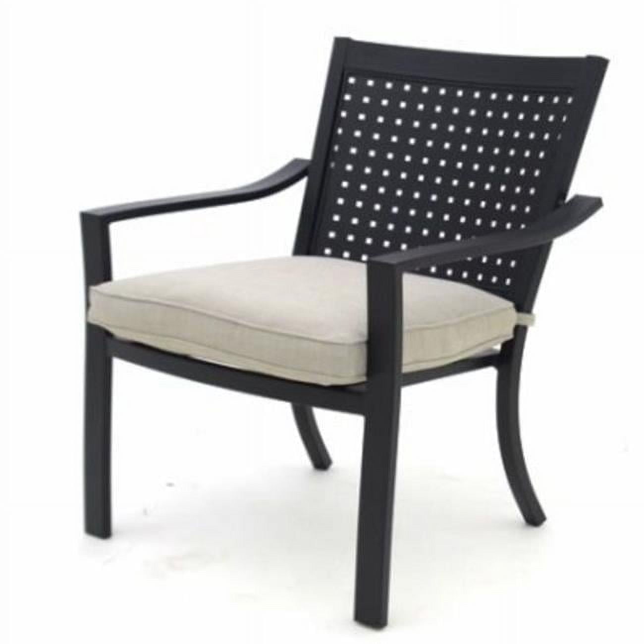 Patio Master 108349 Highland Cast Aluminum Dining Chair with Neutral ...
