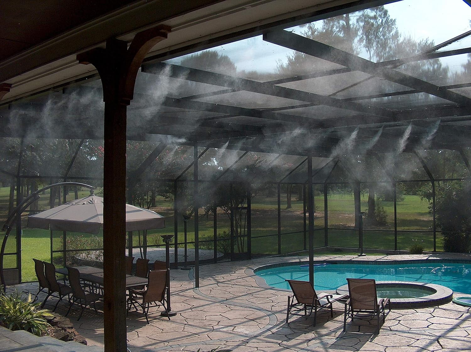 Patio Misting Kit - Made in USA Tubing - 18 Nozzle System (Un-Assembled ...
