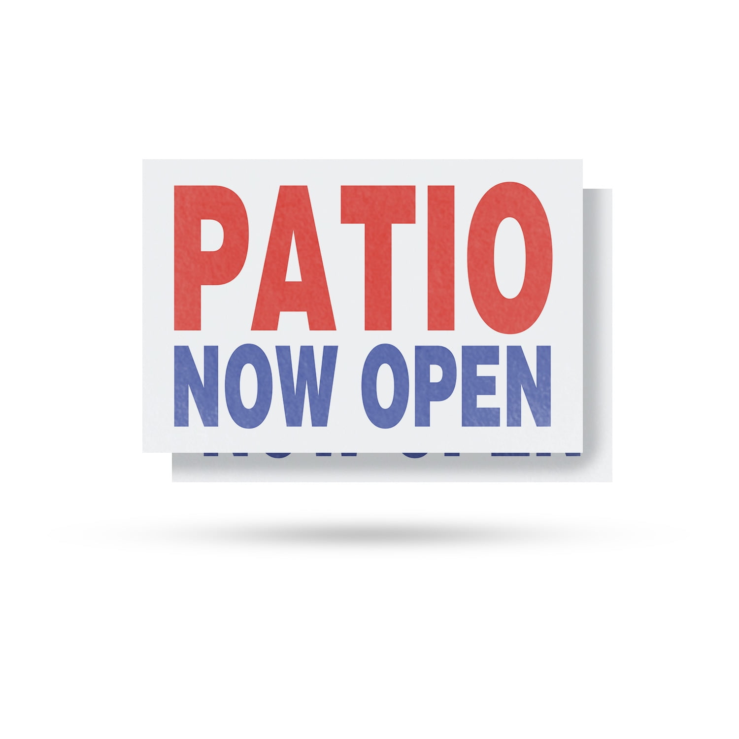 Patio Now Open Vinyl Decal 2 Pack of 18 Inch x 24 Inch Weatherproof ...