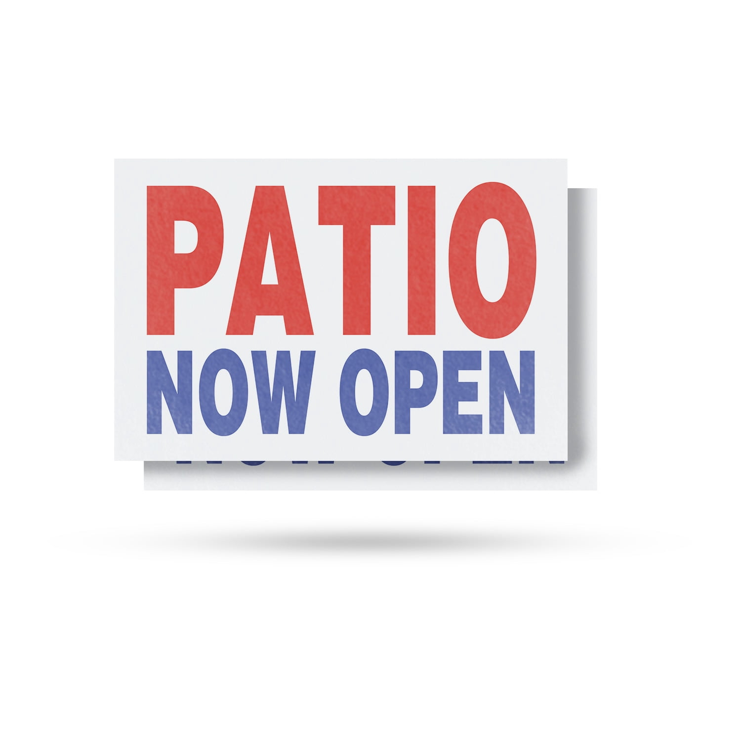 Patio Now Open Vinyl Decal 2 Pack of 24 Inch x 36 Inch Weatherproof ...