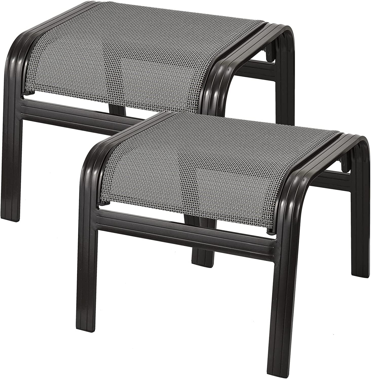 Patio Ottomans Outdoor Foot Rest Aluminum Patio Footstool Samll Seat ...