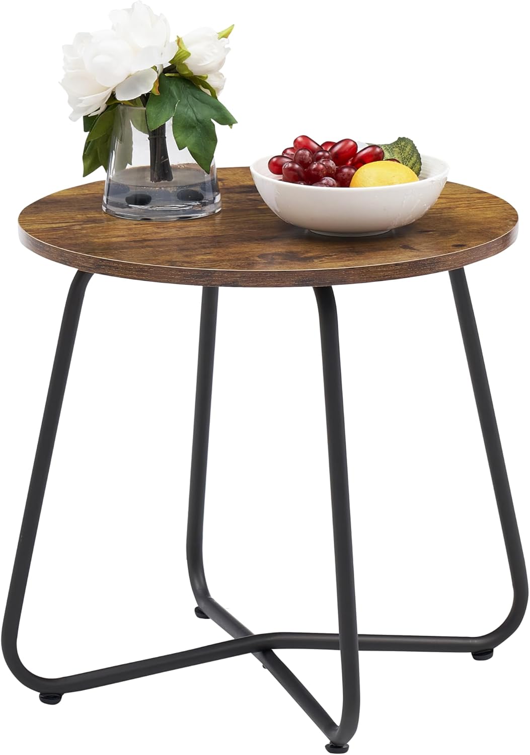 Patio Outdoor Side Snack Table,Small Round Anti-Rust Metal Style for ...