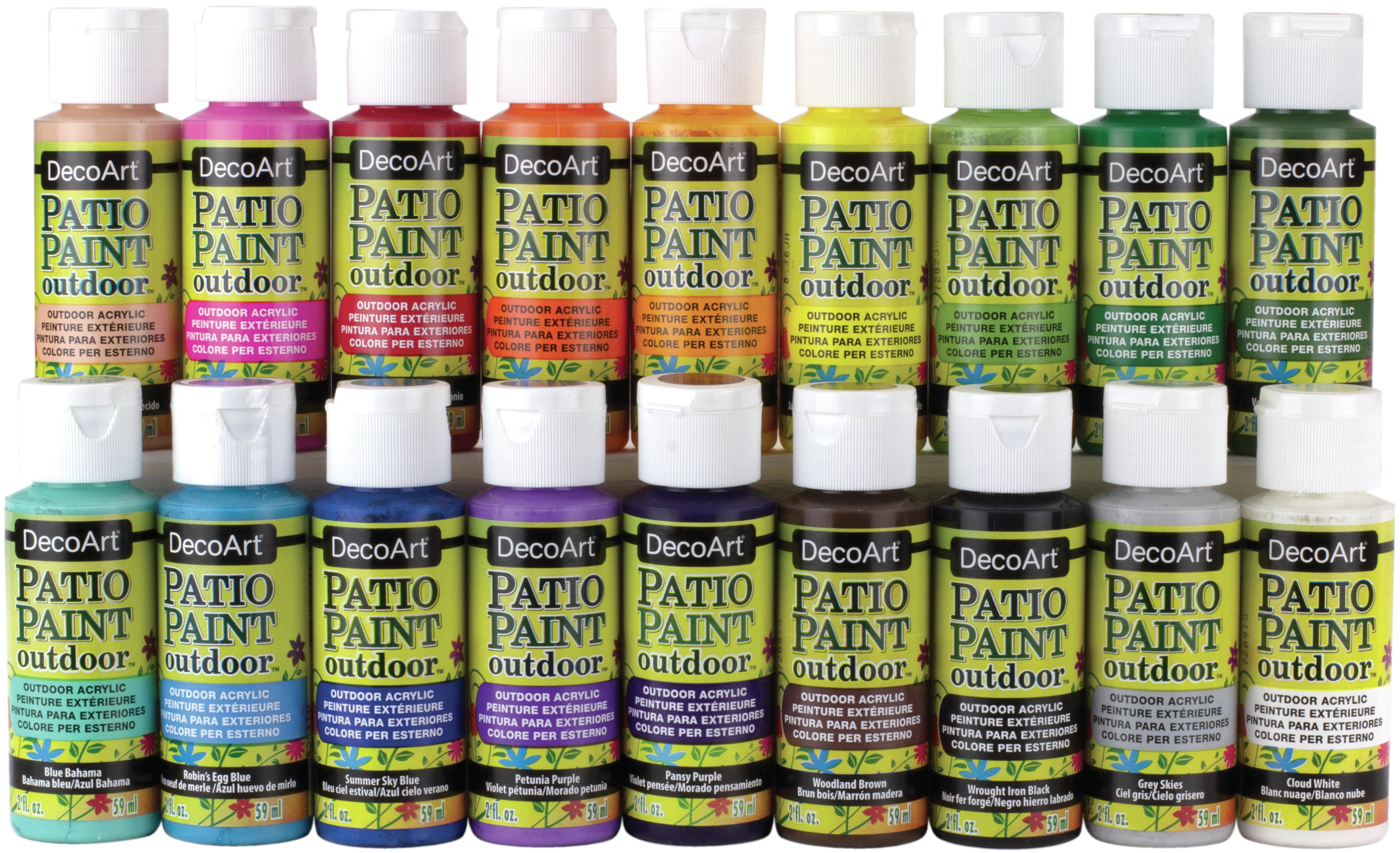 Outdoor Ready-to-Use Patio Paint Sampler 18/Pkg - Fan Favorites ...