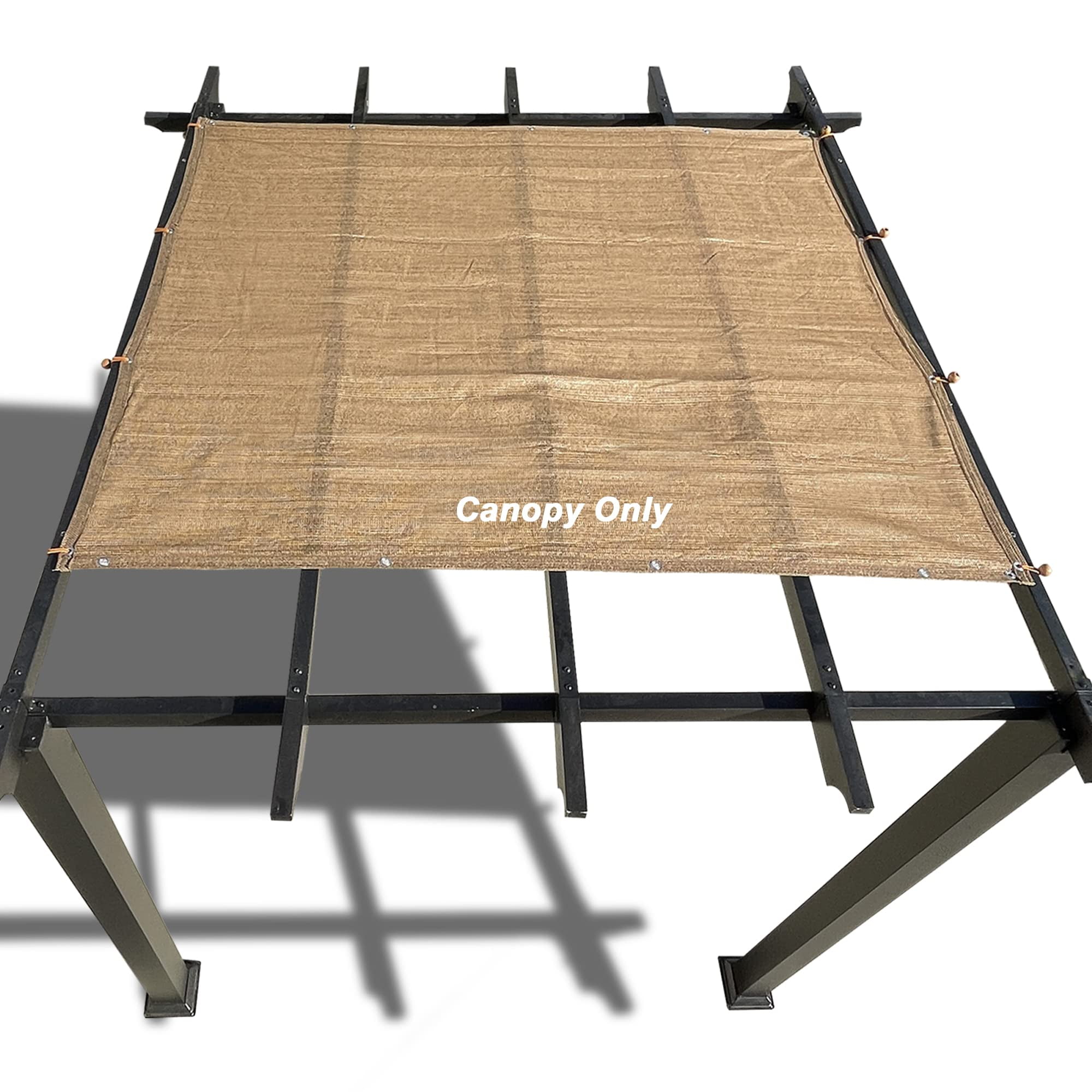 Patio Pergola Sun Shade Cover HDPE Breathable Mesh Canopy, 10ft x 6ft ...