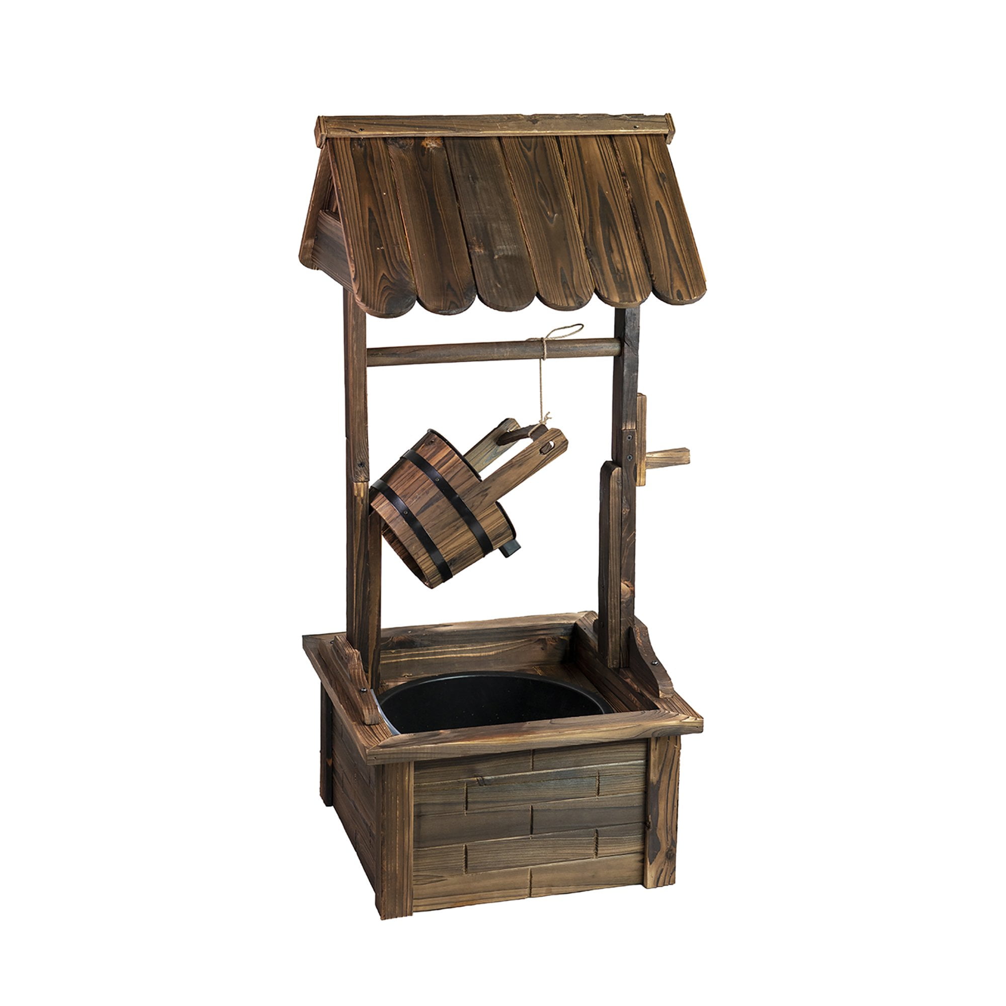 Havenside Home Bucket of Luck Outdoor Fountain, Garden Decor Water ...