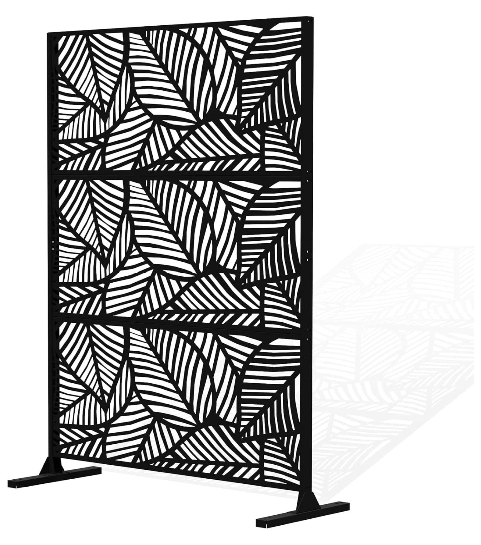 Patio Privacy Screen, 6FT x 4FT Decorative Privacy Fence Screen, Laser ...