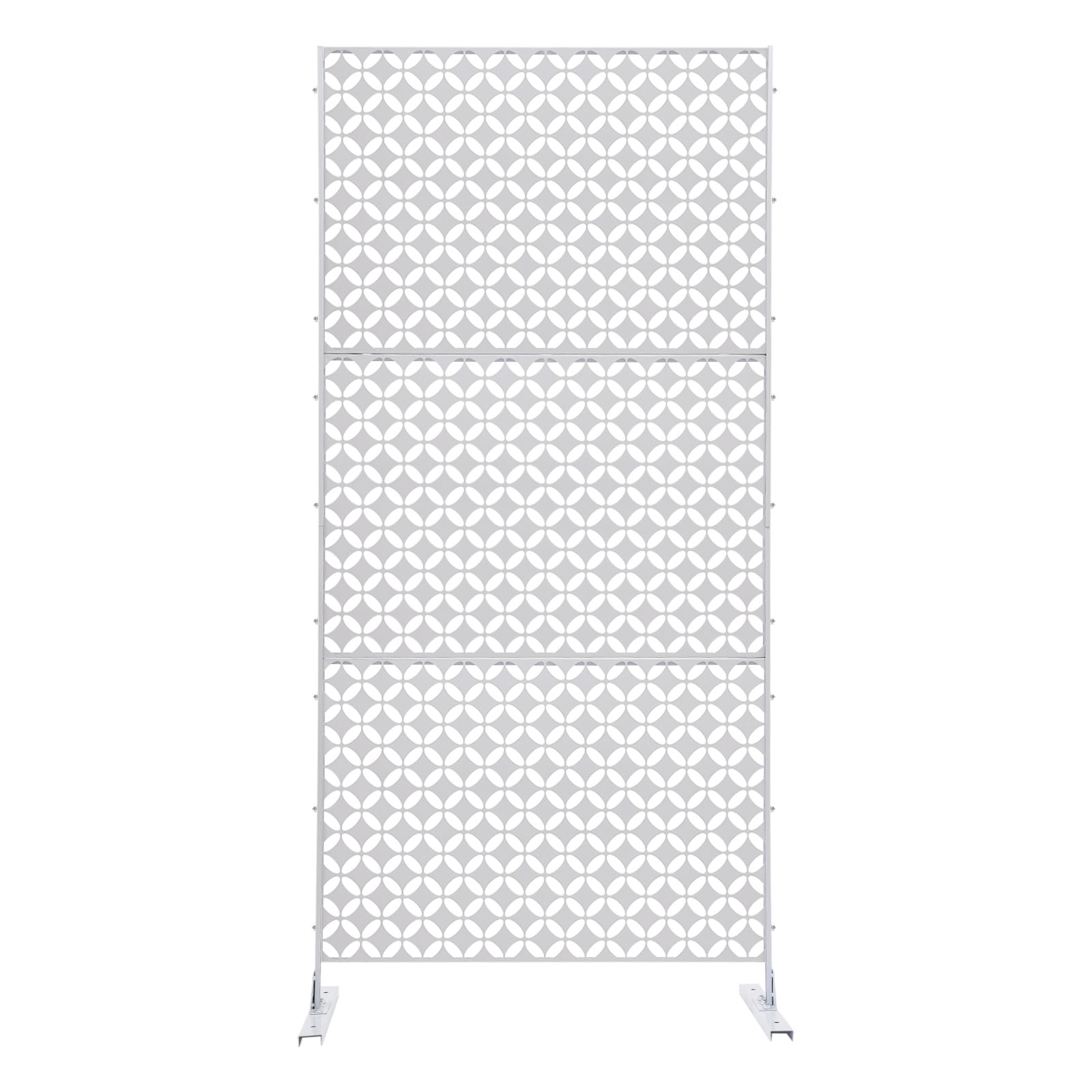 Patio Privacy Screen, Laser-Cut Steel with Removable Panels, Adjustable ...