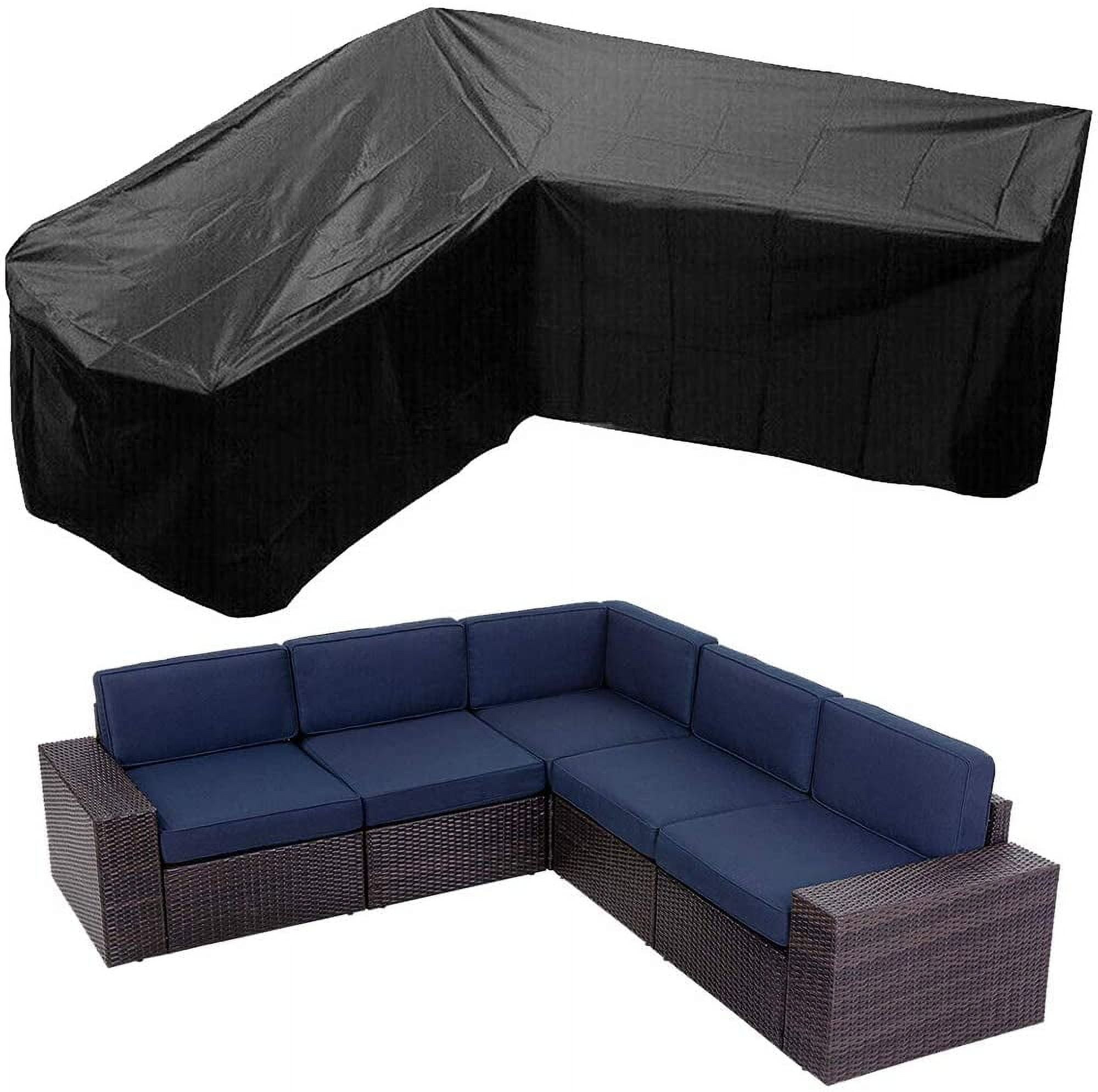 Patio Rattan Corner Sofa Furniture Covers UCARE Waterproof L Shaped ...