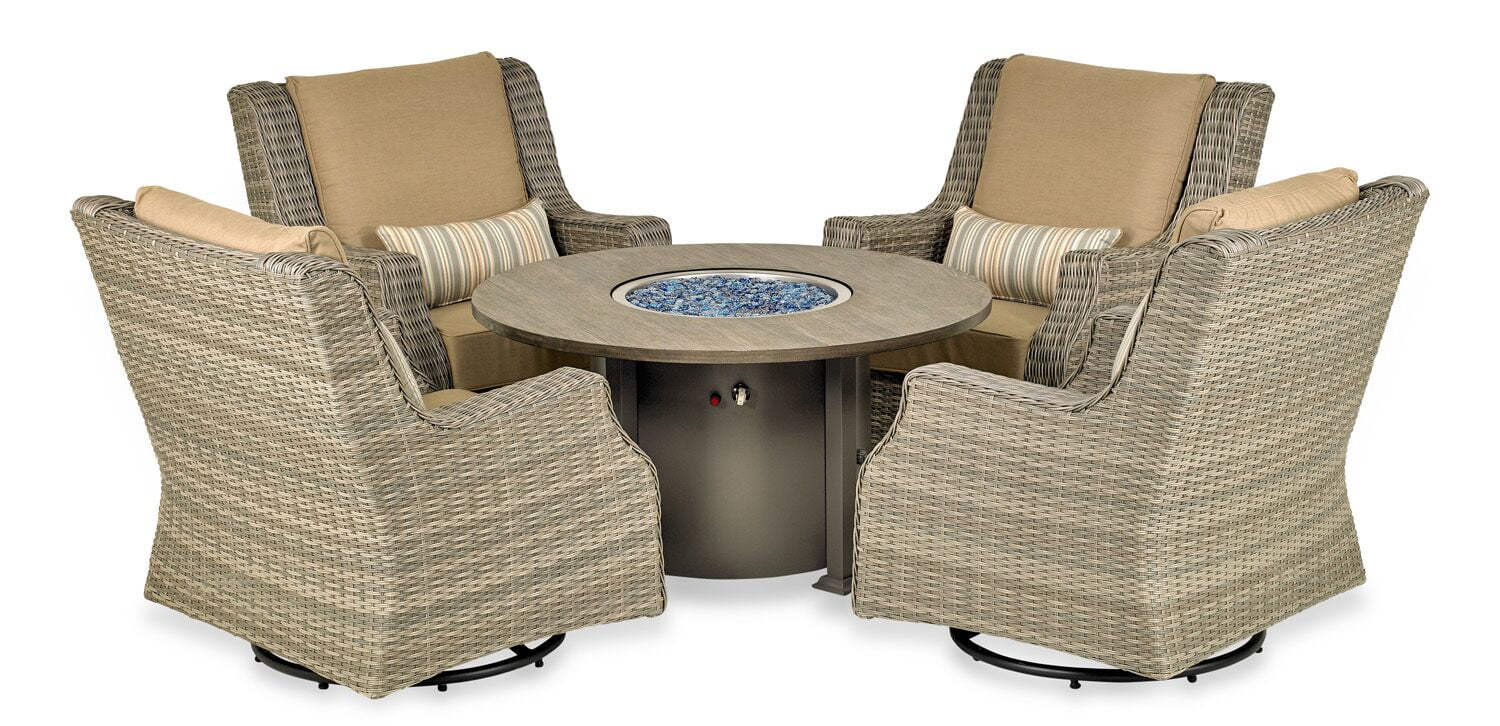 Patio Resort Lifestyles RMPDSG5H Rome Canvas Heather Beige Platinum ...