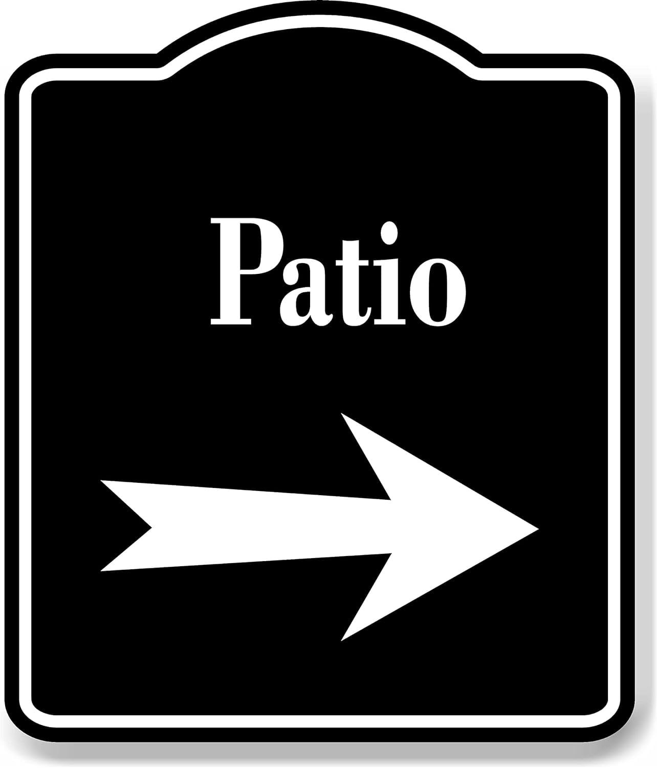 Patio Right Arrow BLACK Aluminum Composite Sign, 20"24" - Walmart.com