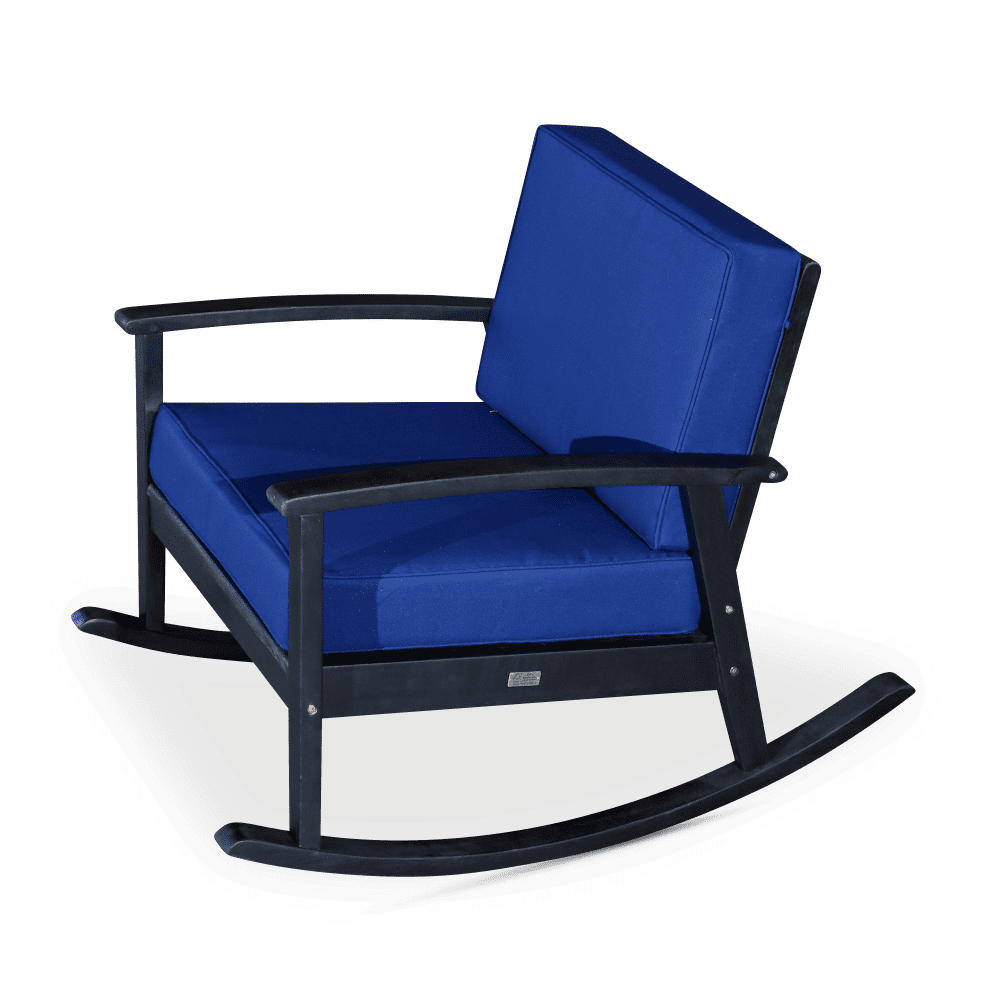 Patio Rocking Chair, Deep Seat Rocker with Thicken Cushion and Backrest ...