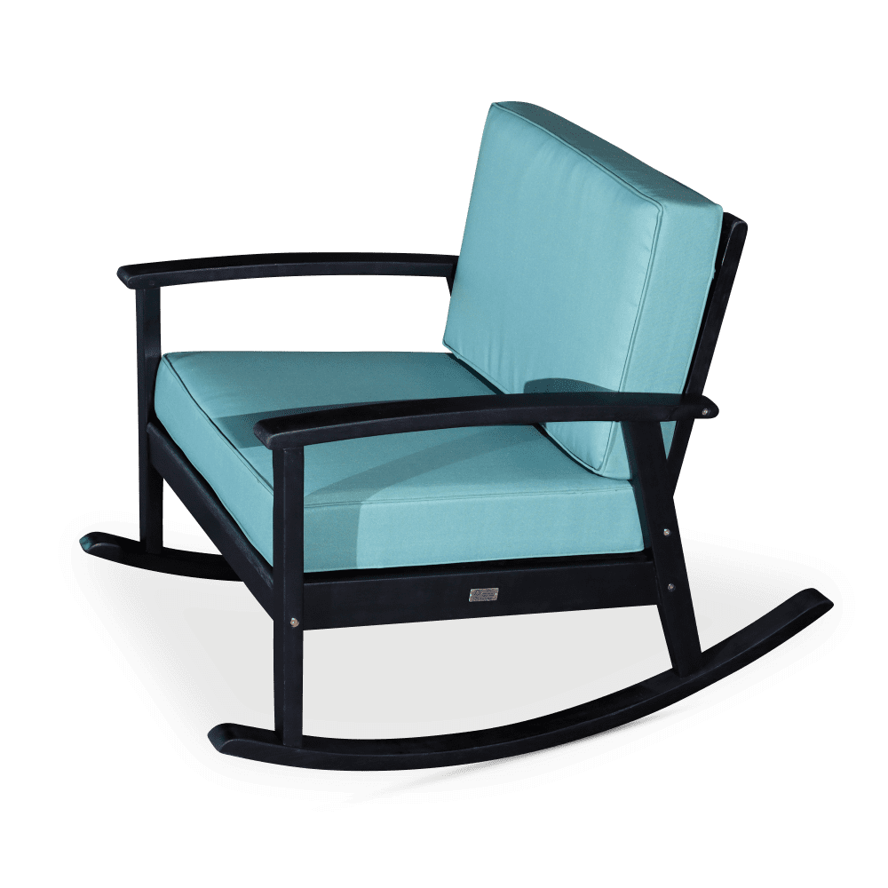 Patio Rocking Chair, Deep Seat Rocker with Thicken Cushion and Backrest ...