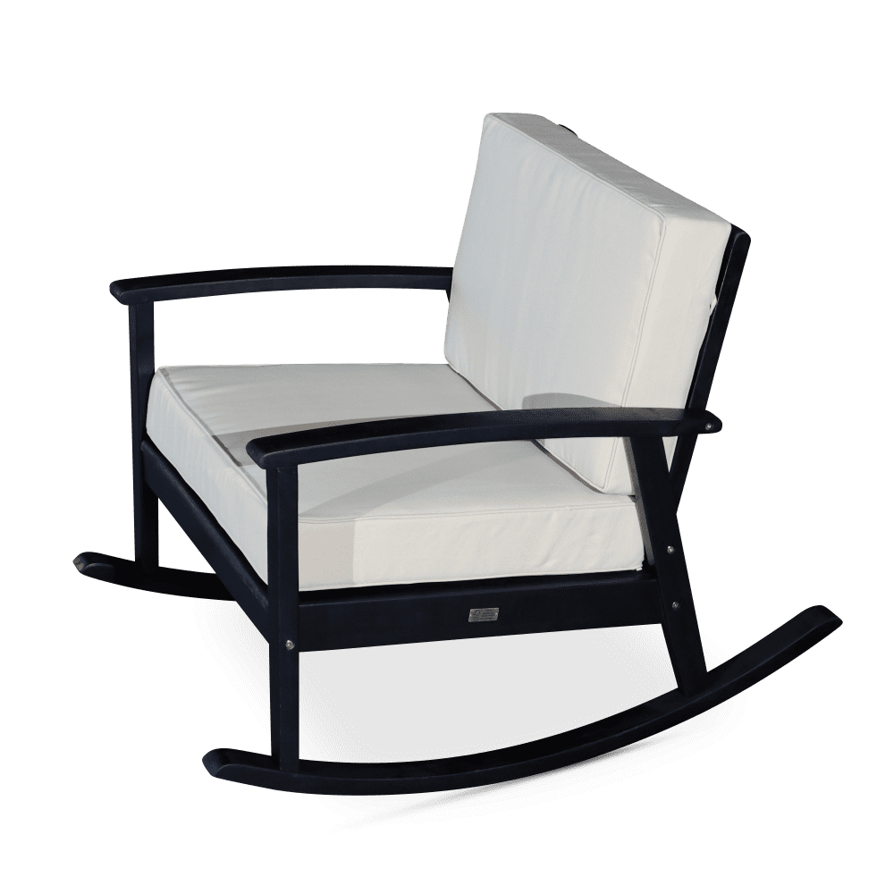 Patio Rocking Chair, Deep Seat Rocker with Thicken Cushion and Backrest ...