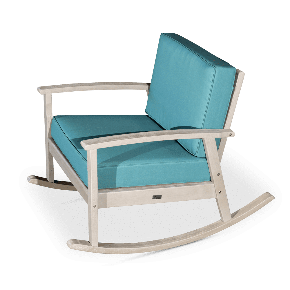 Patio Rocking Chair, Deep Seat Rocker with Thicken Cushion and Backrest ...