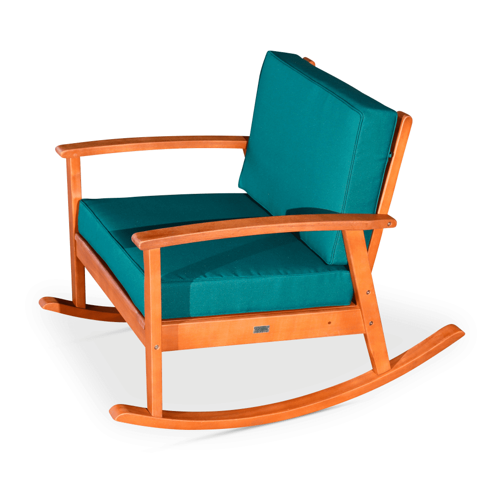 Patio Rocking Chair, Deep Seat Rocker with Thicken Cushion and Backrest ...
