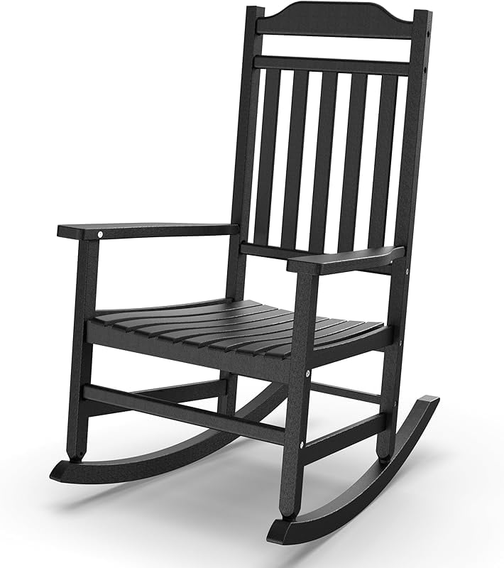 Patio Rocking Chair Outdoor Set of 2,Weather Resistant Poly Resin ...