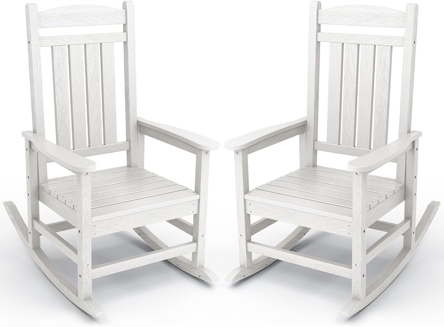 Patio Rocking Chair Set of 2, Outdoor Rocking Chairs Porch Rocker for ...