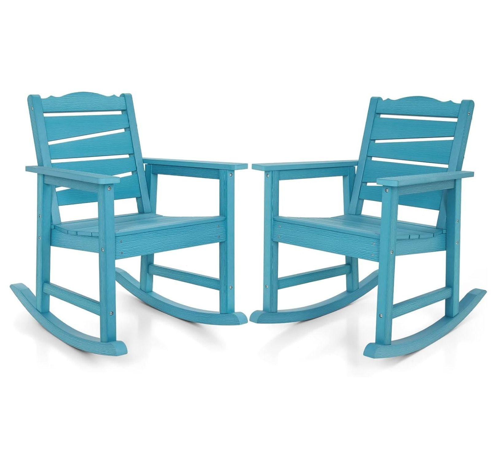 Patio Rocking Chairs Set of 2, Weatherproof HIPS Outdoor Rocking Chair ...