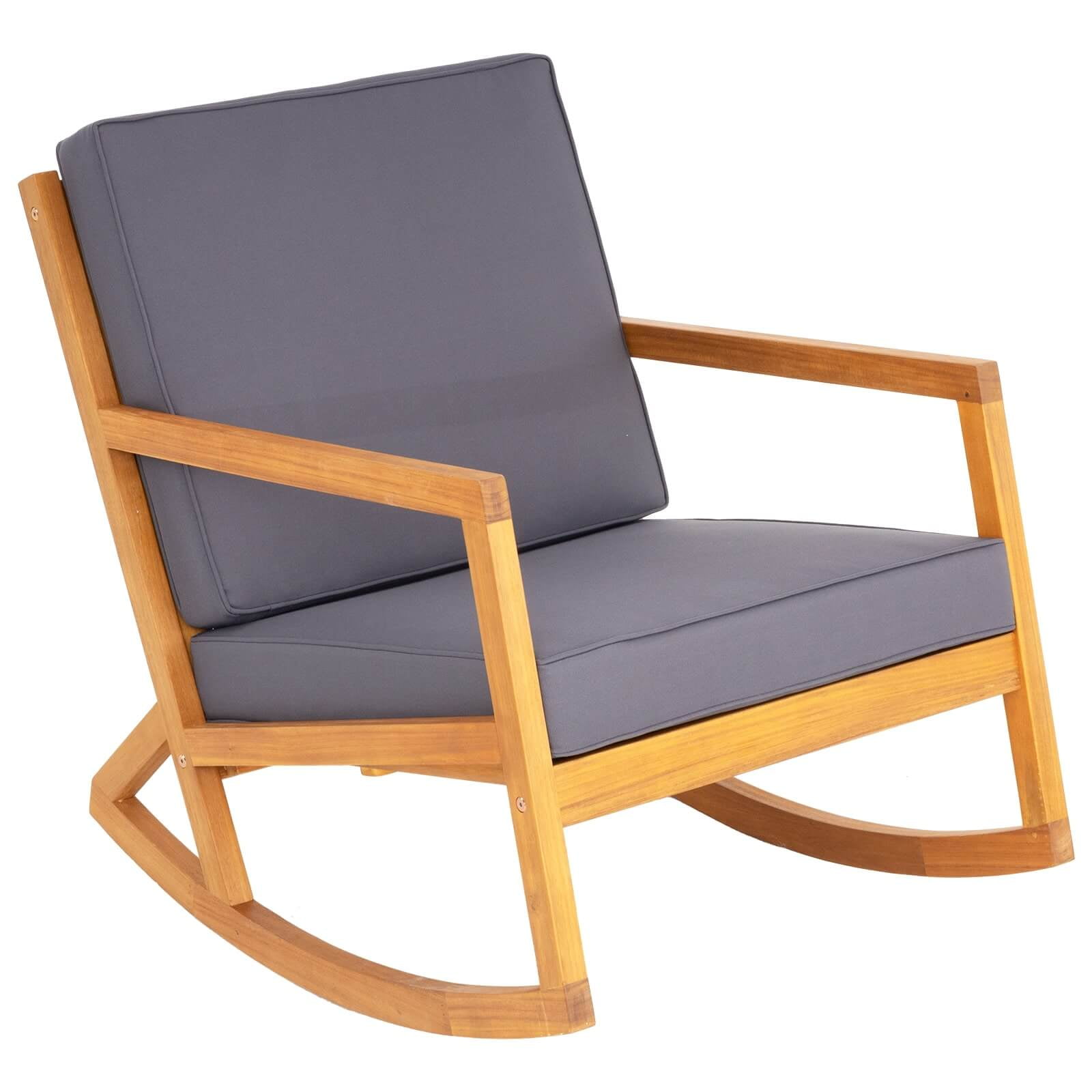 Patio Rocking Chairs with Premium Thick Cushion, Outdoor Rocker for ...