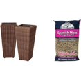 Patio Sense 62501 Alto Wicker All-Weather Planter Set with Liners Tall ...