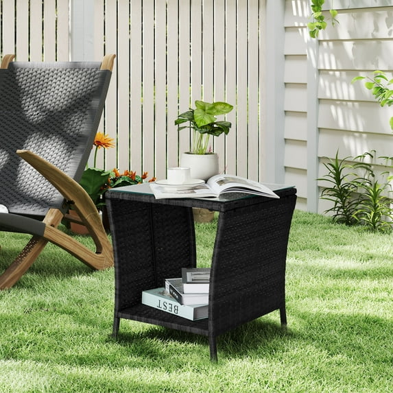 Patio Side Table, Outdoor Side Table, Weather Resistant Side Table for ...