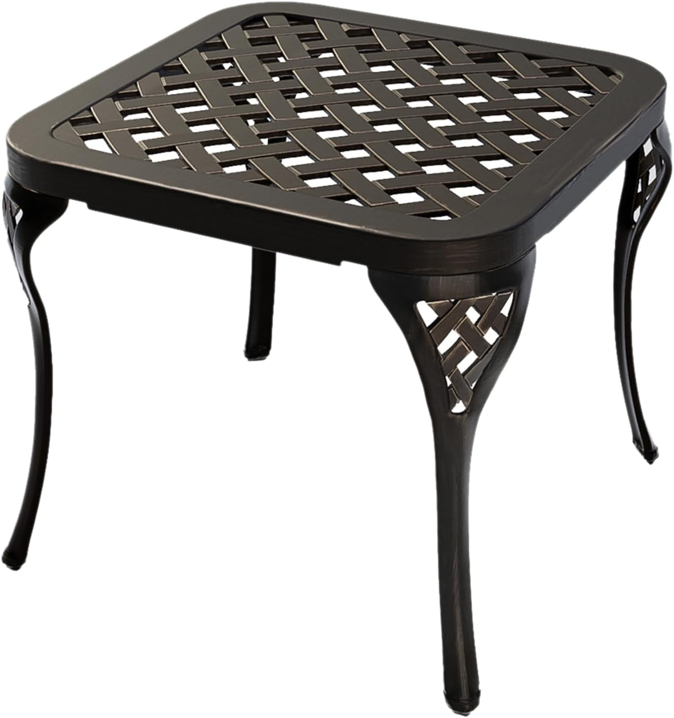 Patio Side Table Outdoor Small End Table Metal Accent Tables for Patio ...