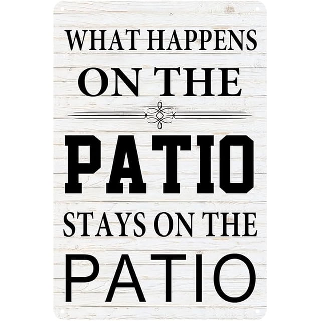 Patio Signs And Decor Outdoor Pool Tin Sign Funny Outdoor Pool Sign ...