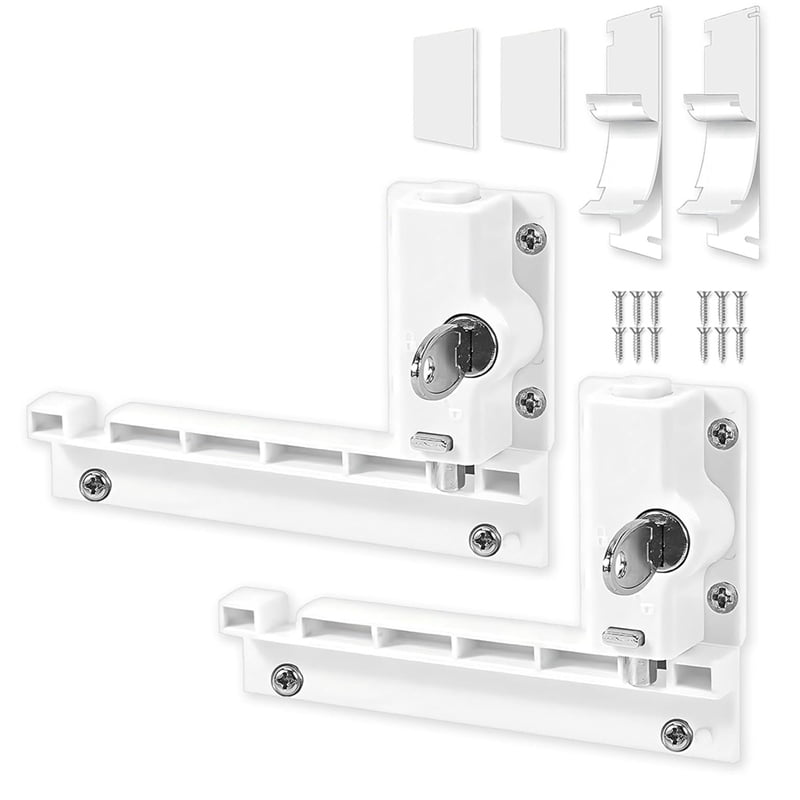 Patio Sliding Door Security Foot Kick Lock with Keyed, Fits on Top Rail ...