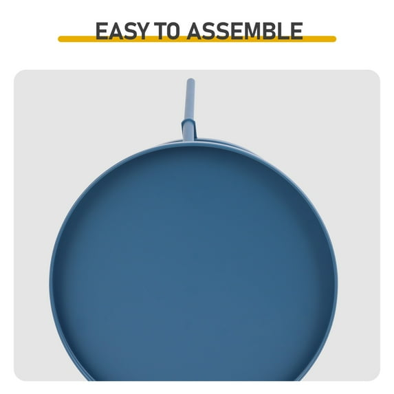 Patio Small Side Table, Round 2 Tier End Table, Metal Round Coffee ...