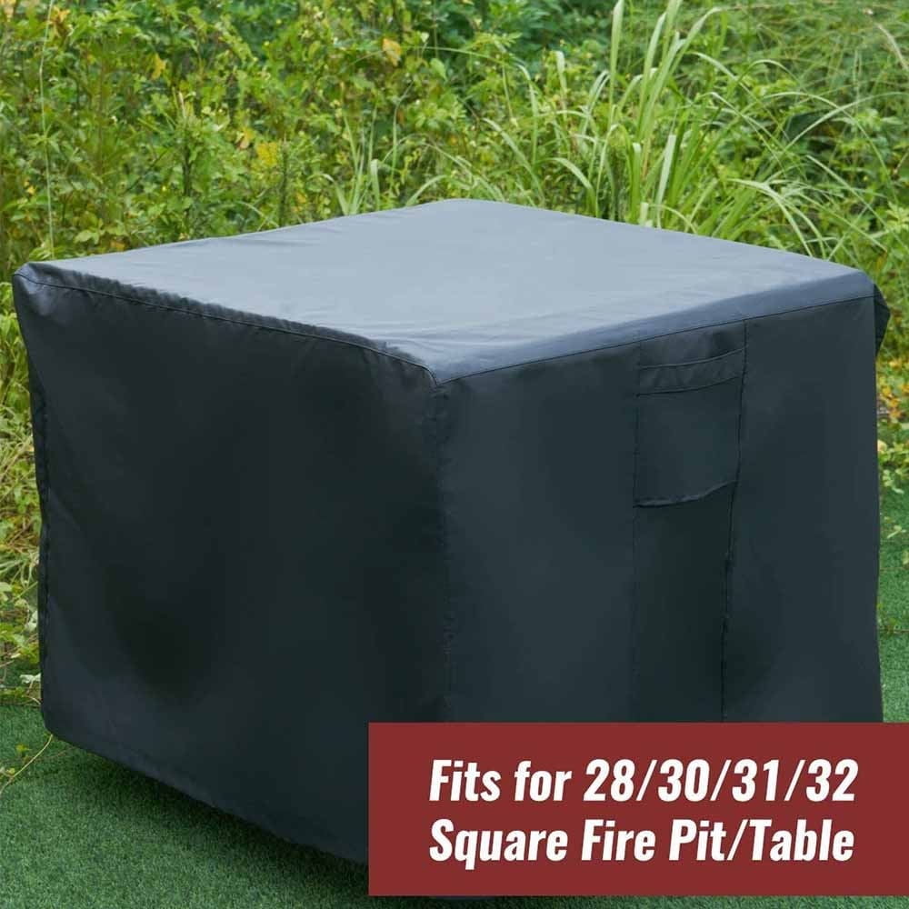 Patio Square Fire Pit Cover Waterproof Fire Pit Covers for Outdoor Fire ...