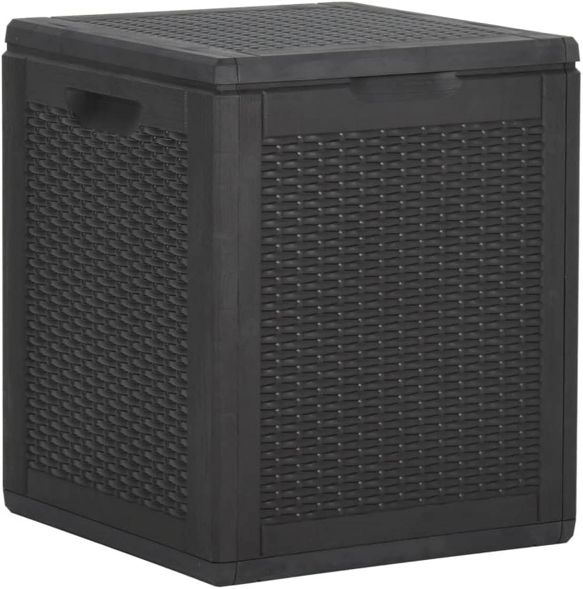 Patio Storage Box 23.8 gal Black PP Rattan,Outdoor Storage Box: Stylish ...