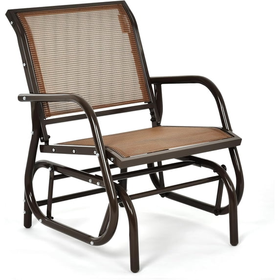 Patio Swing Glider Chair Rocking Chair with Study Metal Frame, Outdoor ...