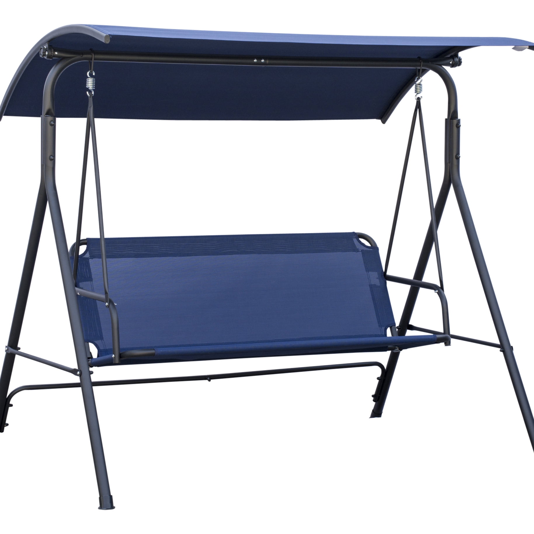 Patio Swing for 3 | Weather-Protected Canopy | Breathable Mesh and ...