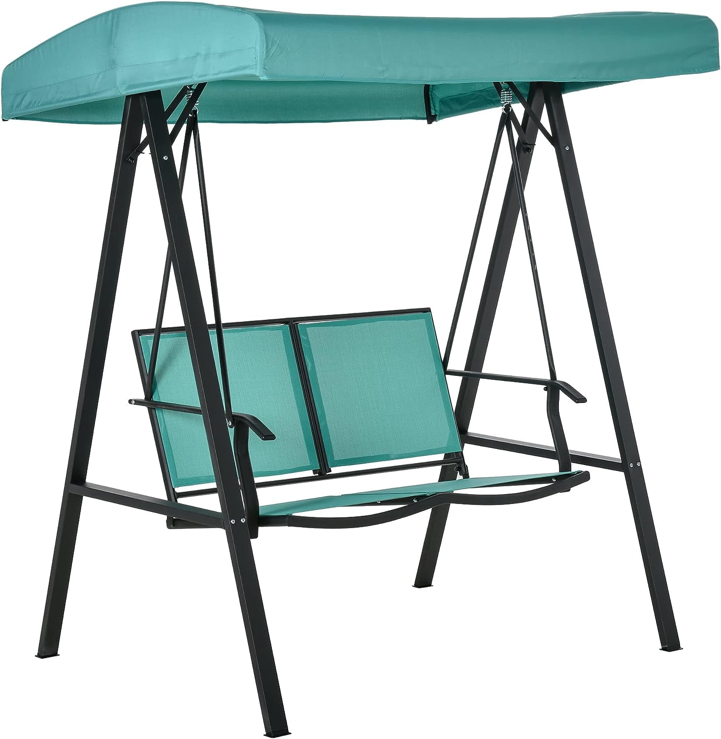 Patio Swings With Canopy, Outdoor Canopy Swing With Adjustable Shade ...