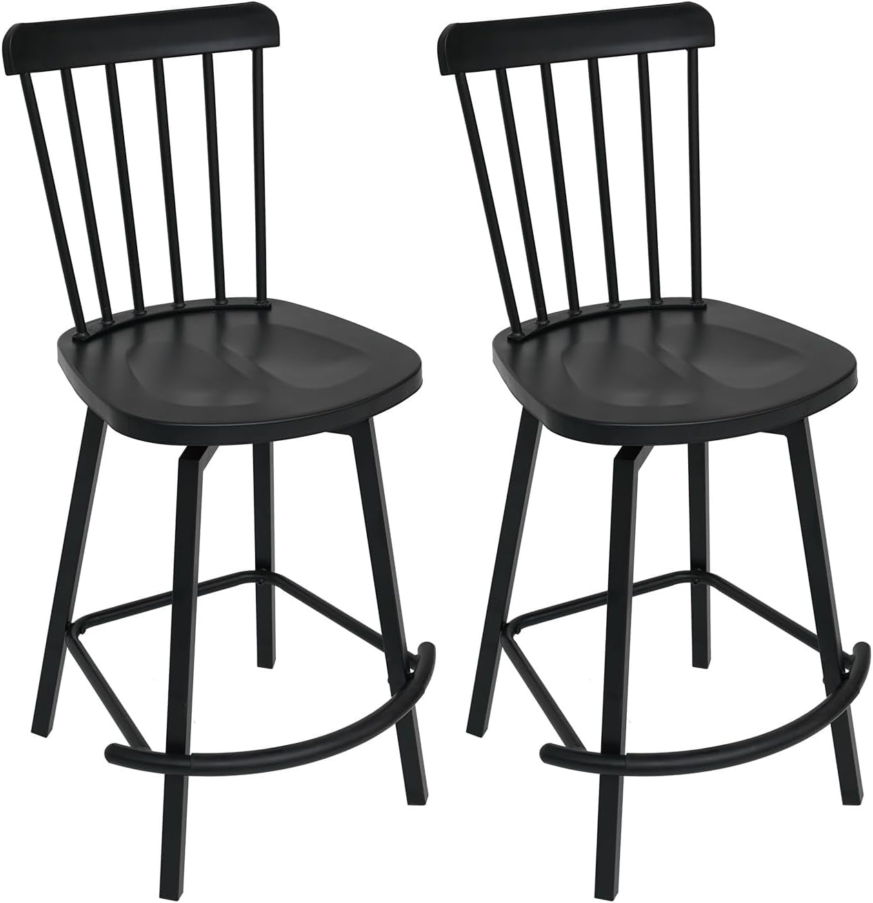 Patio Swivel Bar Stools Set of 2 for Outdoor Bar Height Stools and Bar ...