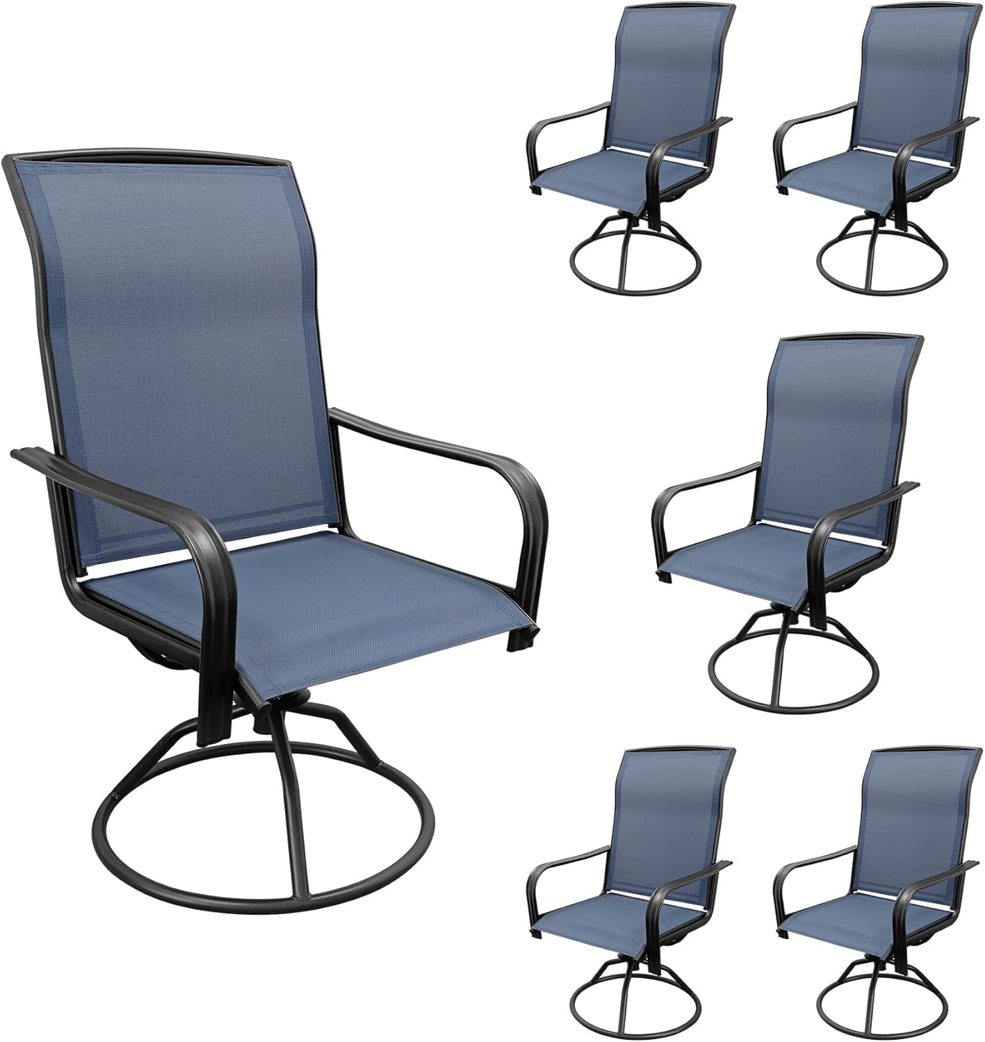 Patio Swivel Dining Chairs: 360° Rotating & 15° Rocking Motion ...