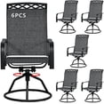 Patio Swivel Dining Chairs Set of 6,Outdoor Swivel Rocker Patio Chairs ...