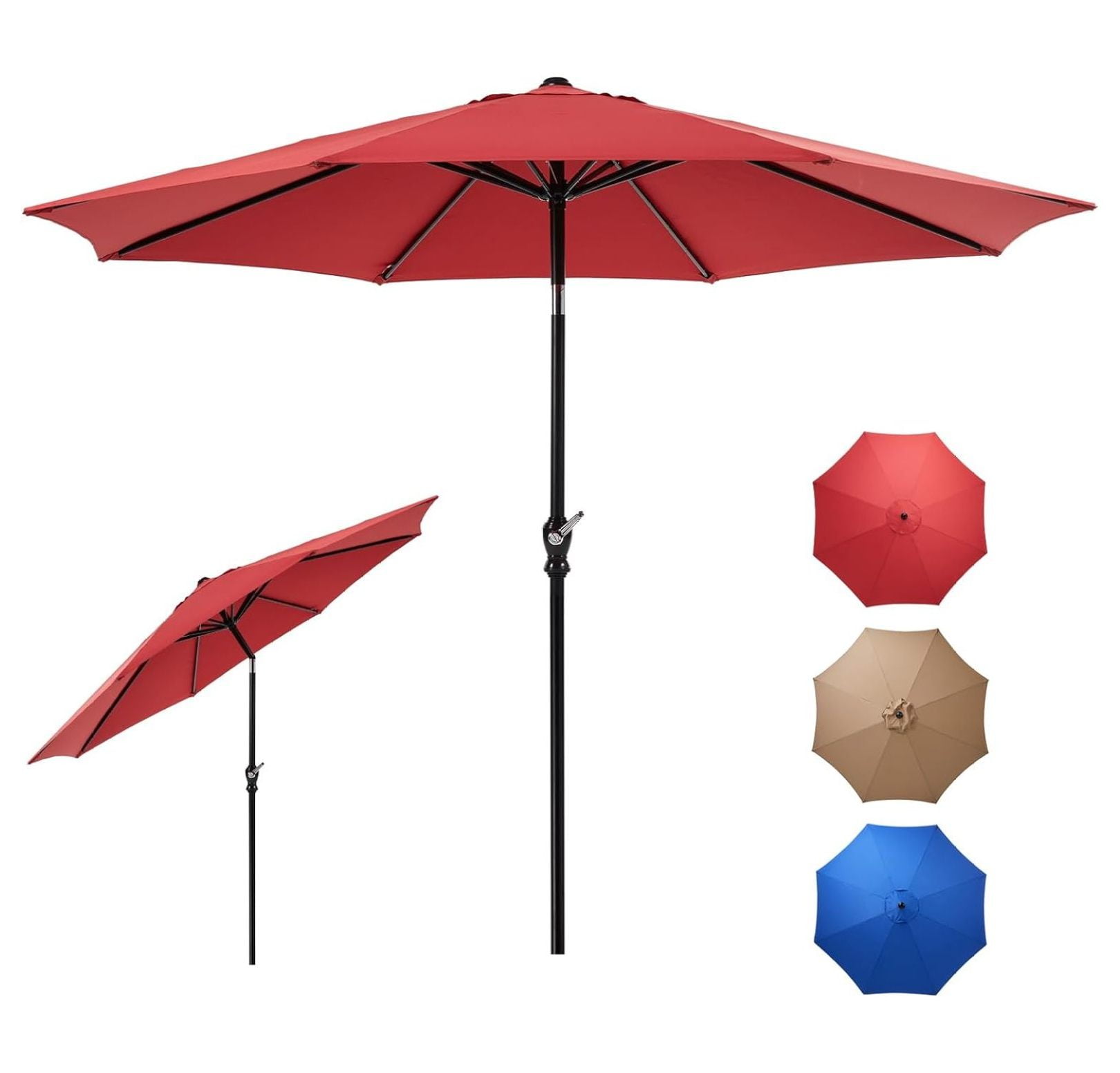 Patio Umbrella, 9 FT Outdoor Umbrellas Waterproof for Pool Table Deck ...