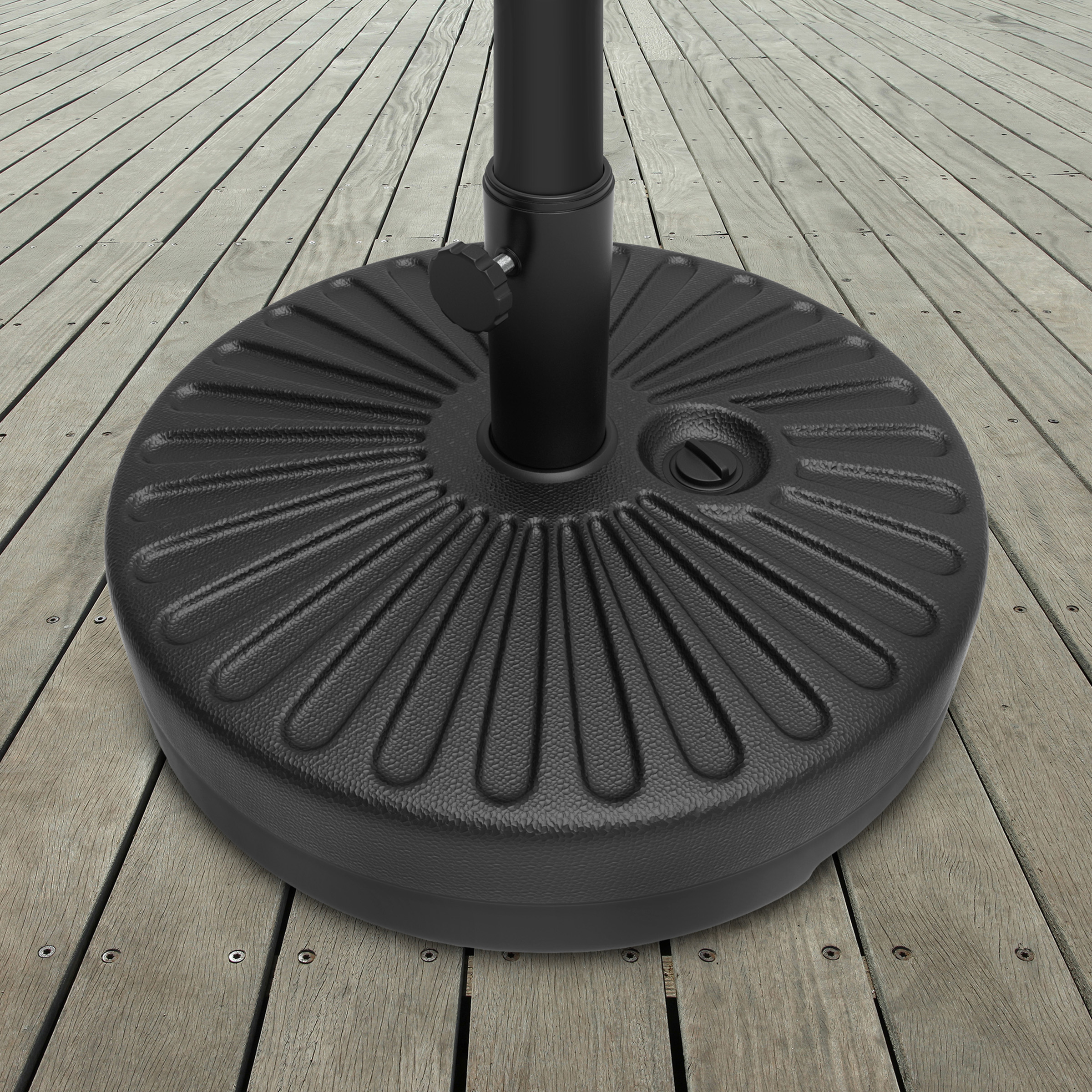 Gymax Square Weighted Patio Umbrella Base Stand 36 lbs Outdoor w/ 3 ...