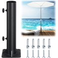 Patio Umbrella Base Heavy Duty Deck Mount Outdoor Flag Pole Holder ...
