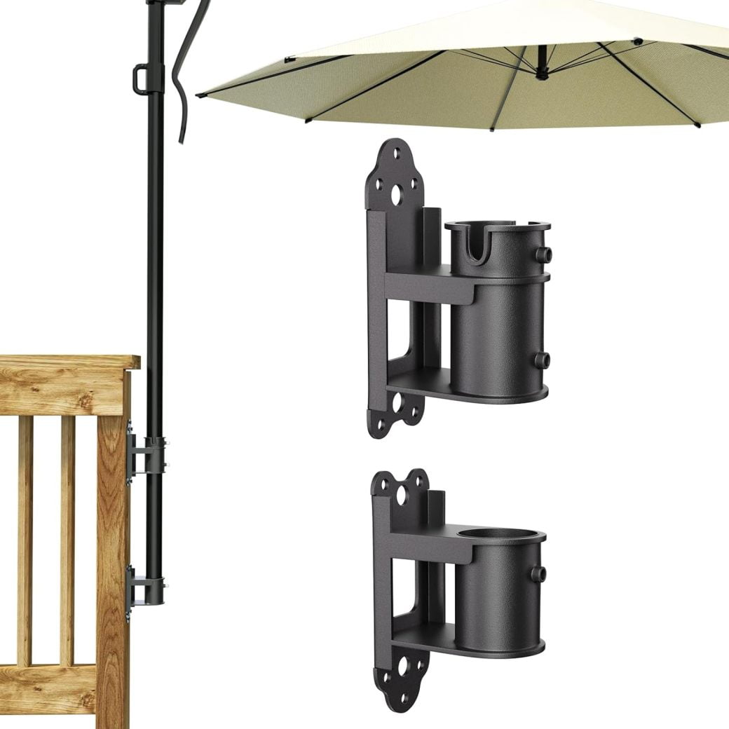 Patio Umbrella Holder, Stainless Steel Outdoor Umbrella Mount Bracket ...