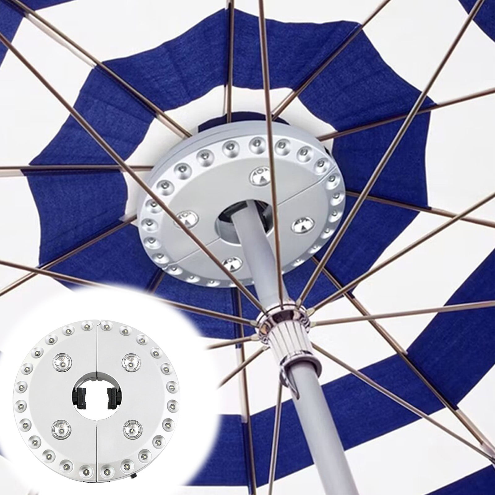 Patio Umbrella Light 4 Brightness Modes Cordless 28 LED Lights-Umbrella ...