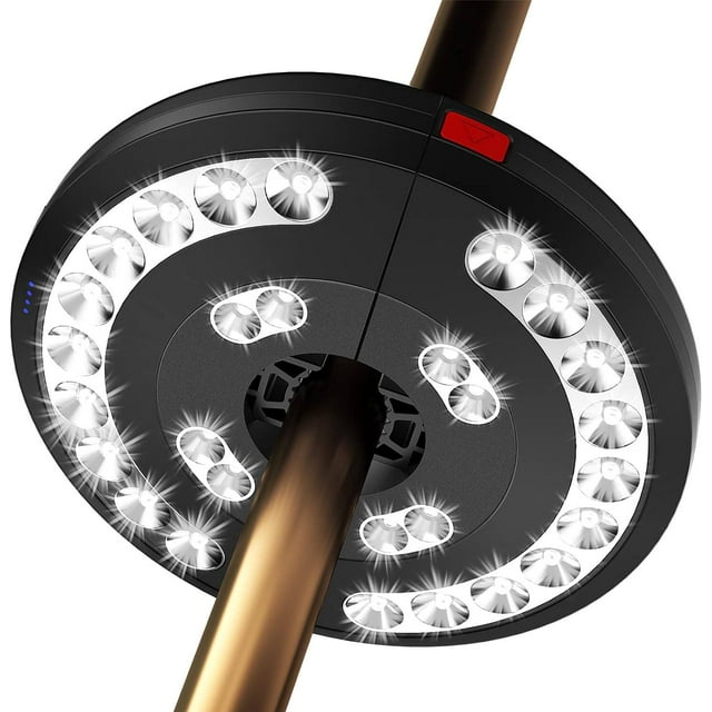 WANOCEAN Patio Umbrella Lights Rechargeable, 28 LED, 3 Modes, Outdoor ...