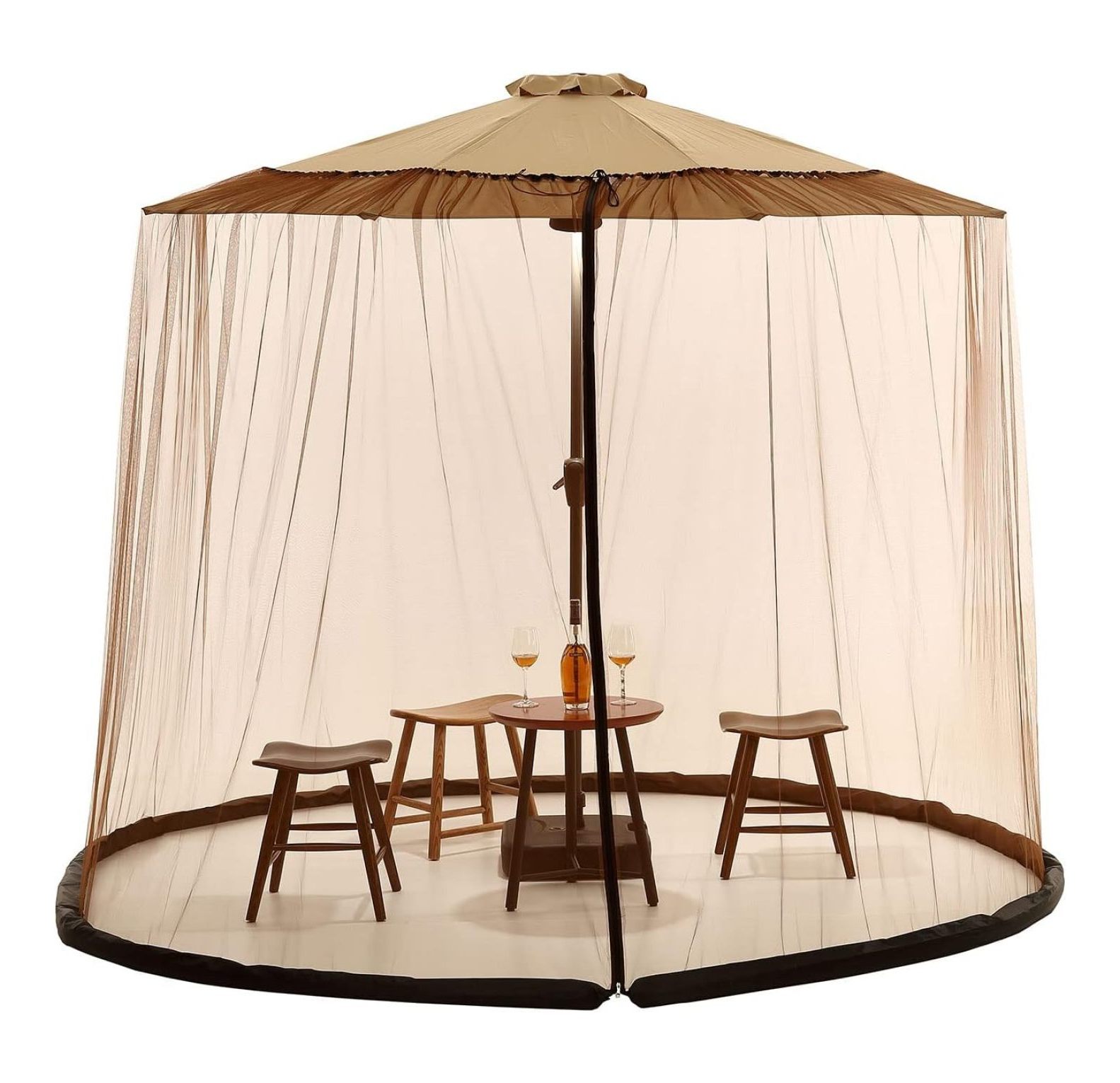 Patio Umbrella Mosquito Net, Universal Canopy Umbrella Mosquito Netting ...