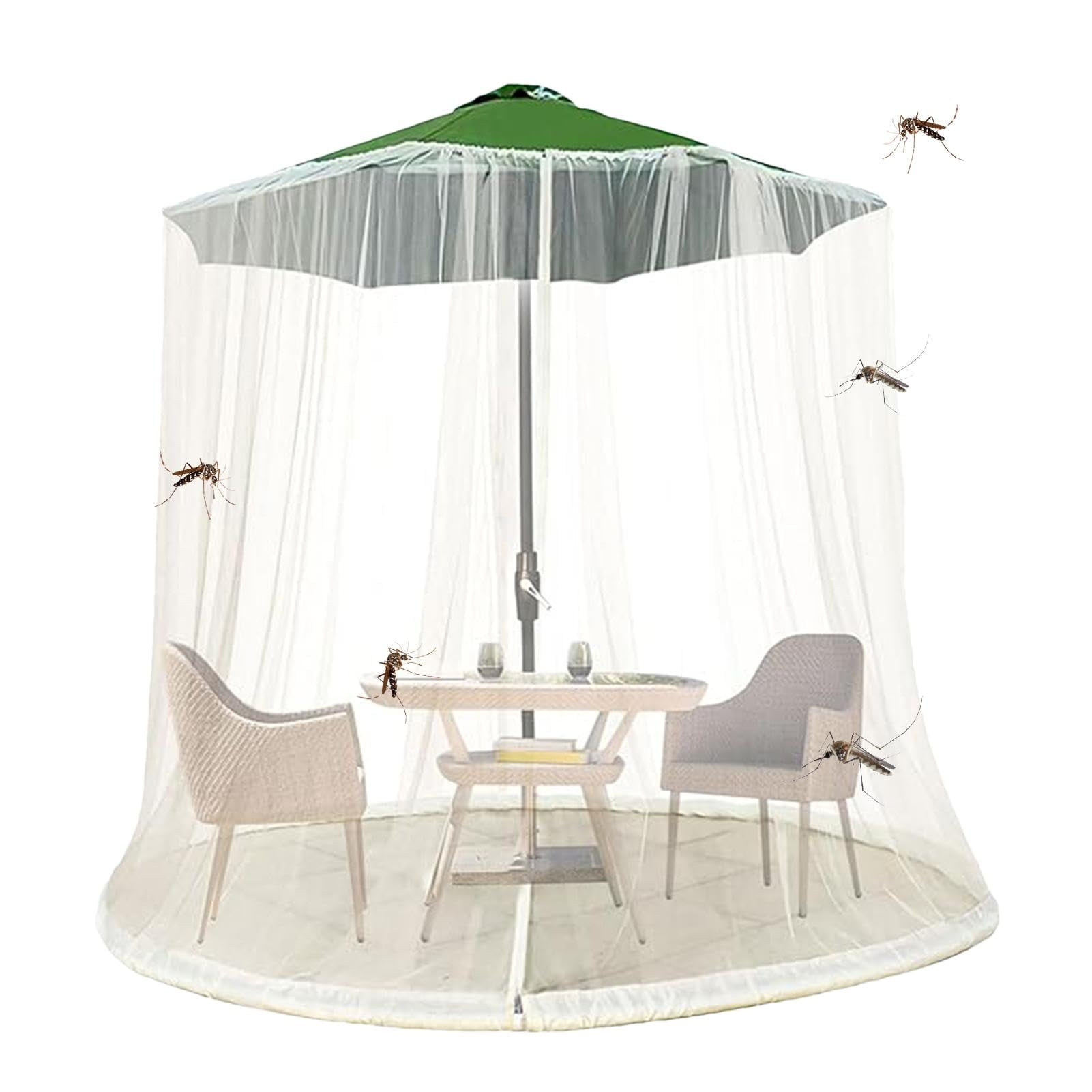 Patio Umbrella Outdoor Table Net, Hanging Mesh Tent, Polyester Light ...